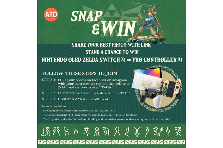 Snap & Win Stand A Chance to Win A Nintendo Switch OLED Zelda Edition