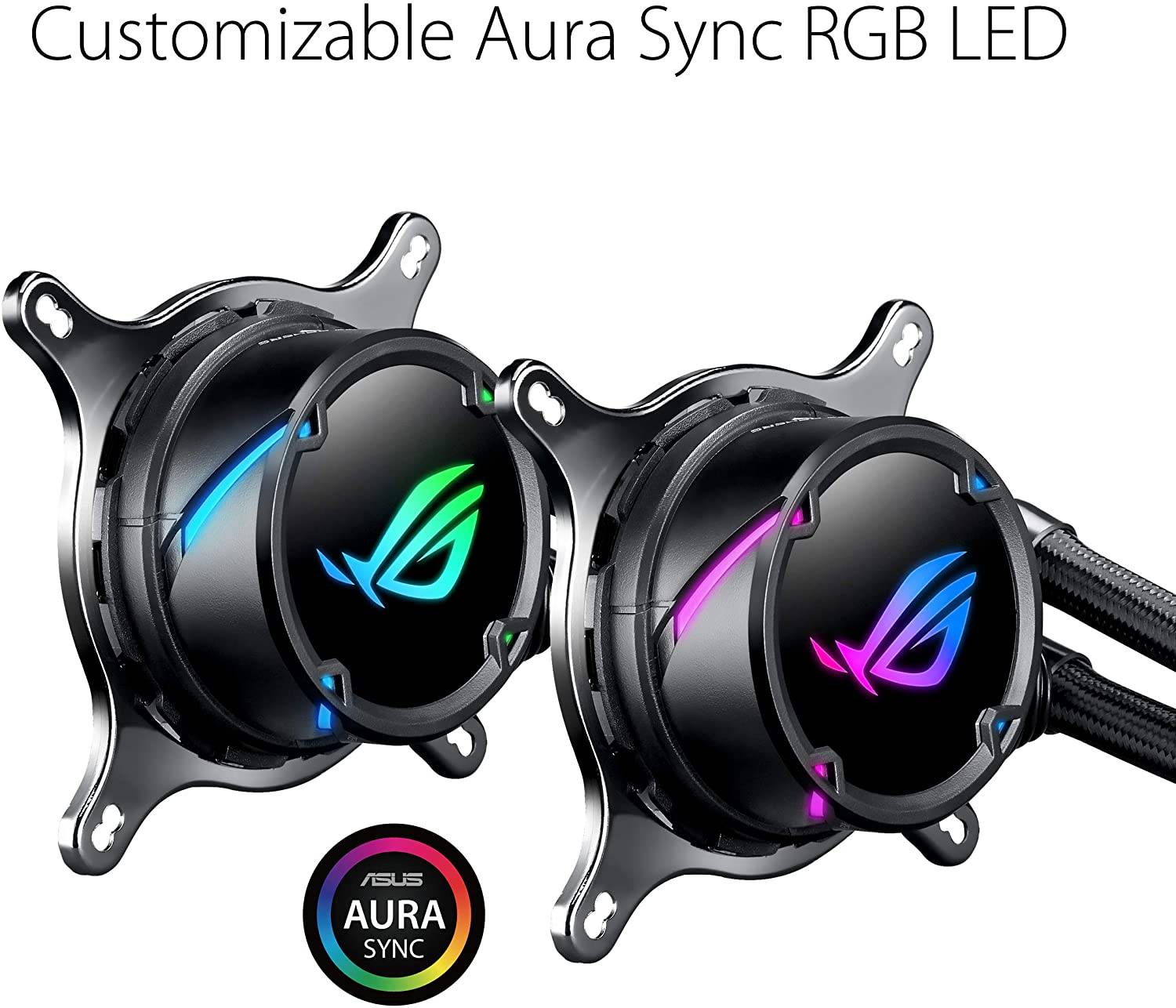 ASUS ROG Strix LC 120 RGB all-in-one liquid CPU cooler with Aura Sync ...