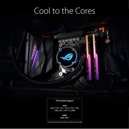 ASUS ROG Strix LC 120 RGB all-in-one liquid CPU cooler with Aura Sync ...
