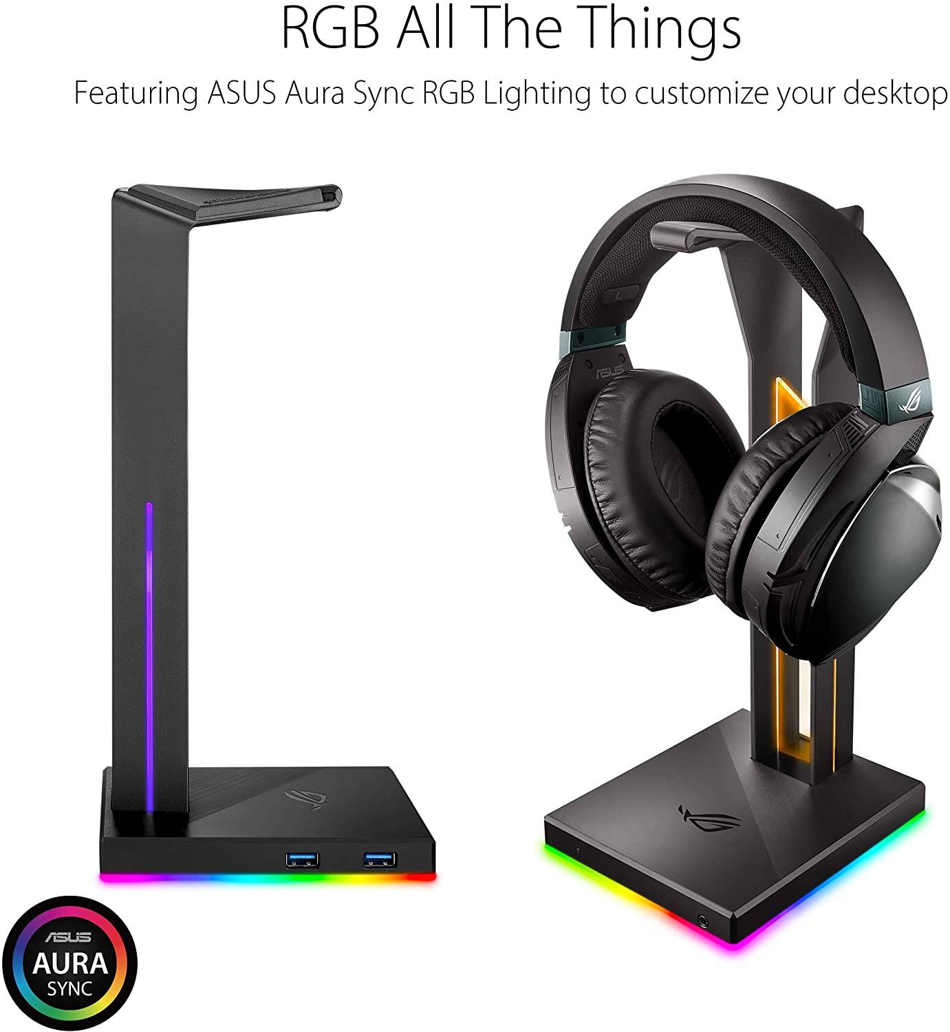 ASUS ROG THRONE QI (HEADSET STAND) with wireless charging, 7.1 surround ...