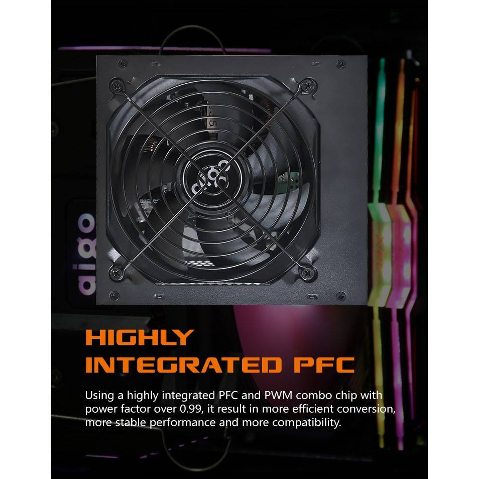 Aigo GP550 550Watt 80 Plus Bronze Power Supply *3 Years Warranty*