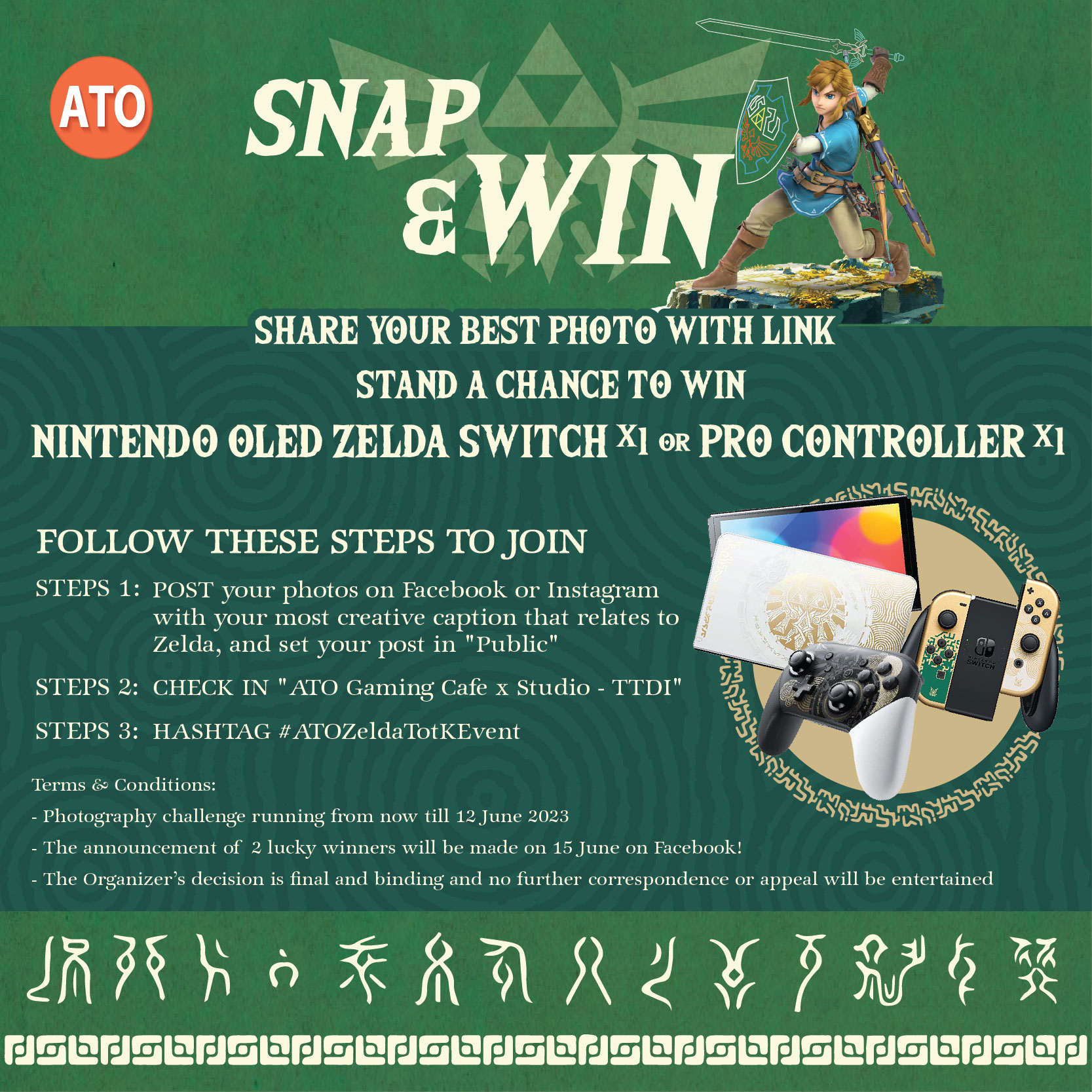 Snap & Win Stand A Chance to Win A Nintendo Switch OLED Zelda Edition