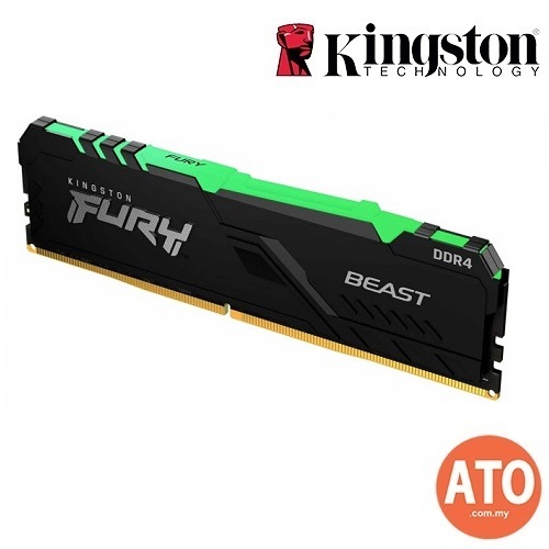HyperX FURY Beast RGB 8GB DDR4 3200/3600 MHz Desktop PC CL16/CL17 DIMM ...