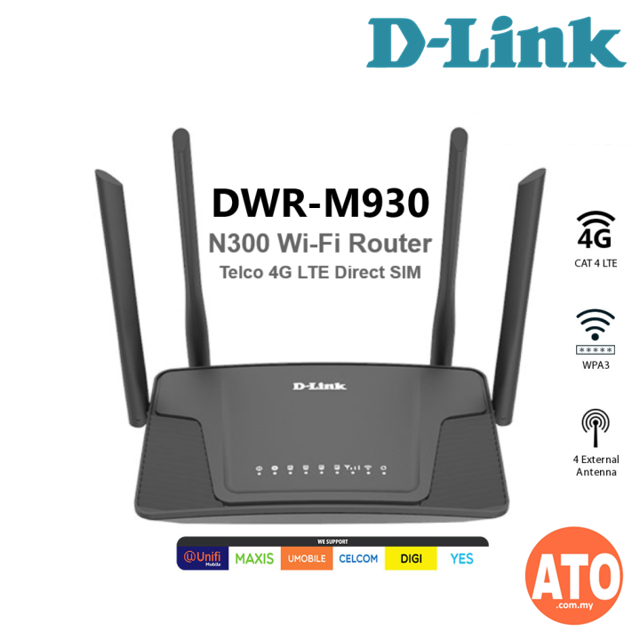 D-LINK N300 Unlimited For All Plan & Telco 4G LTE Direct SIM Card ...