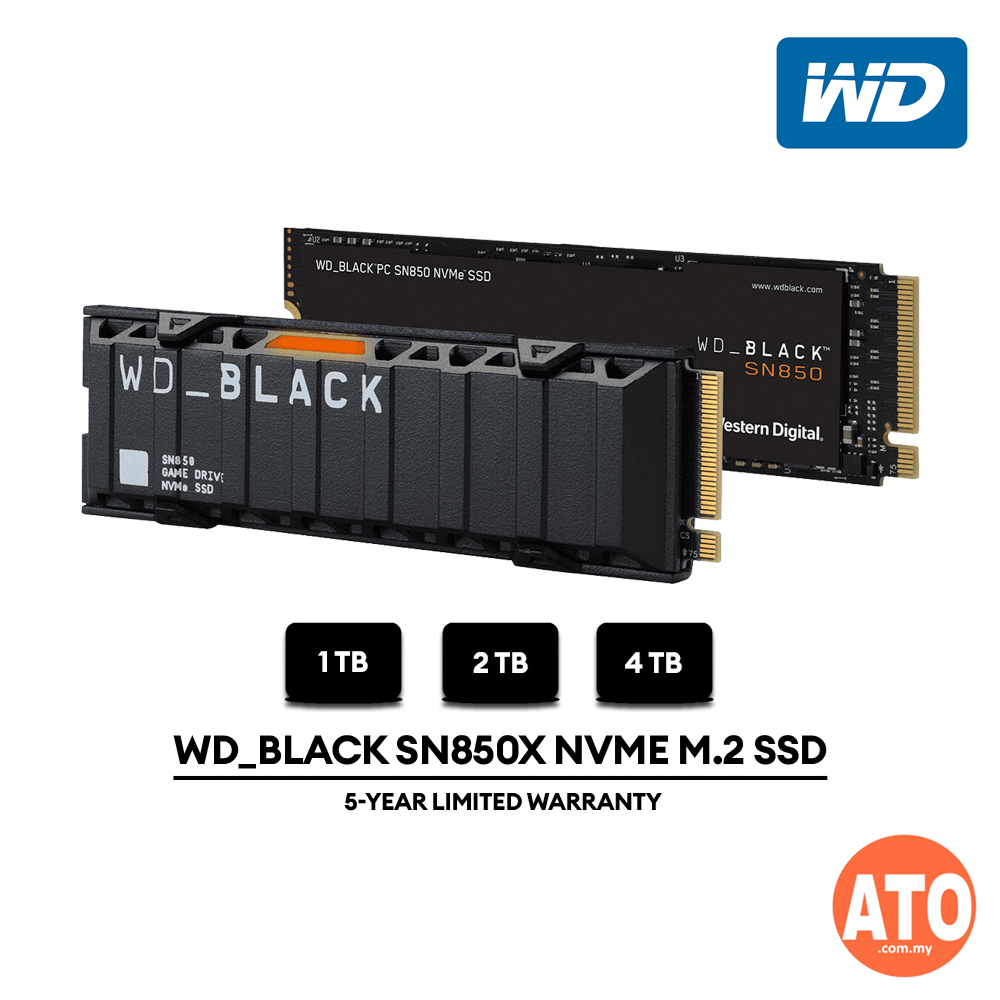 WD BLACK SN850X NVMe SSD With / Without Heatsink