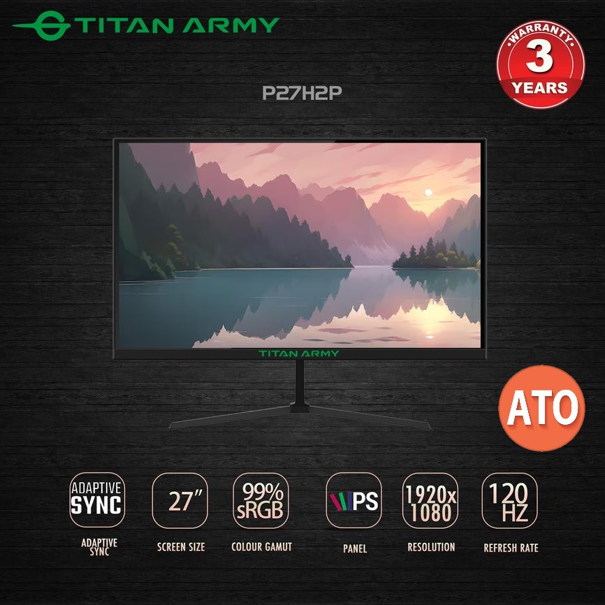 TITAN ARMY 27" IPS 120Hz FHD Gaming Monitor (P27H2P)